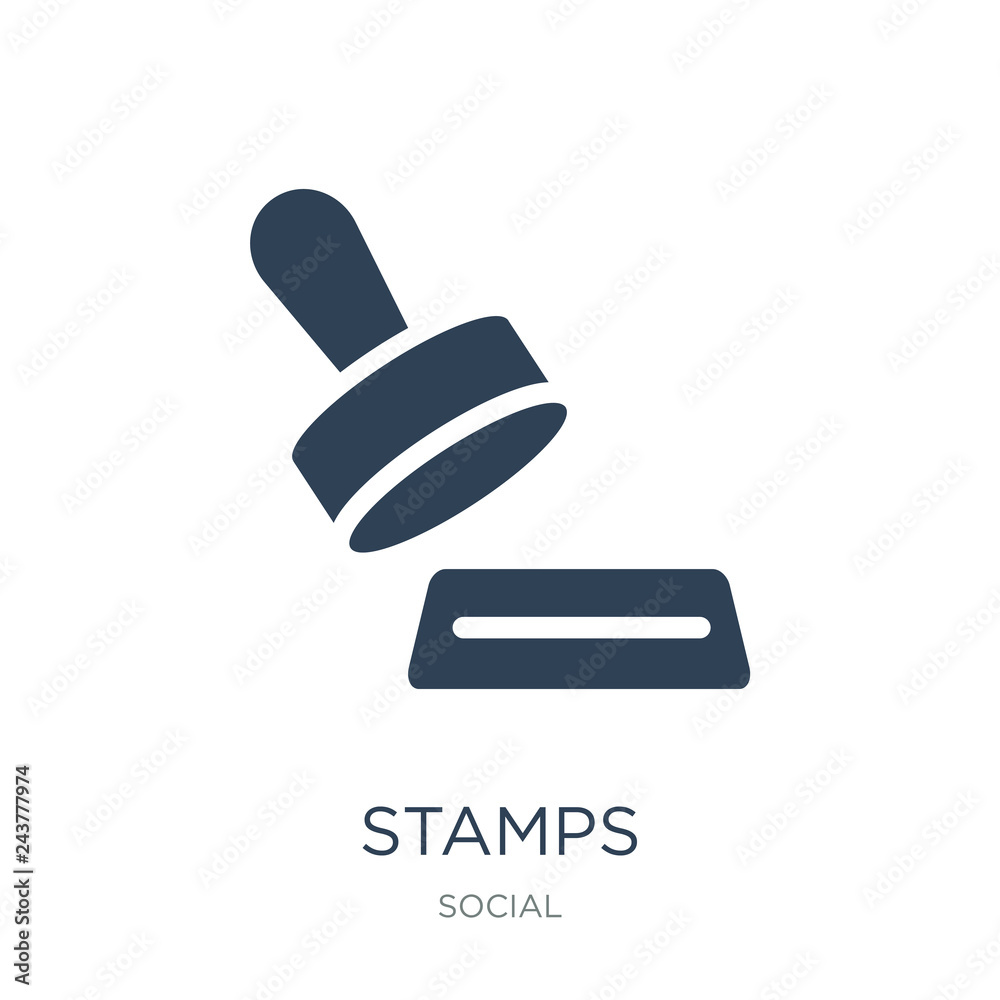 stamps icon vector on white background, stamps trendy filled icons from ...