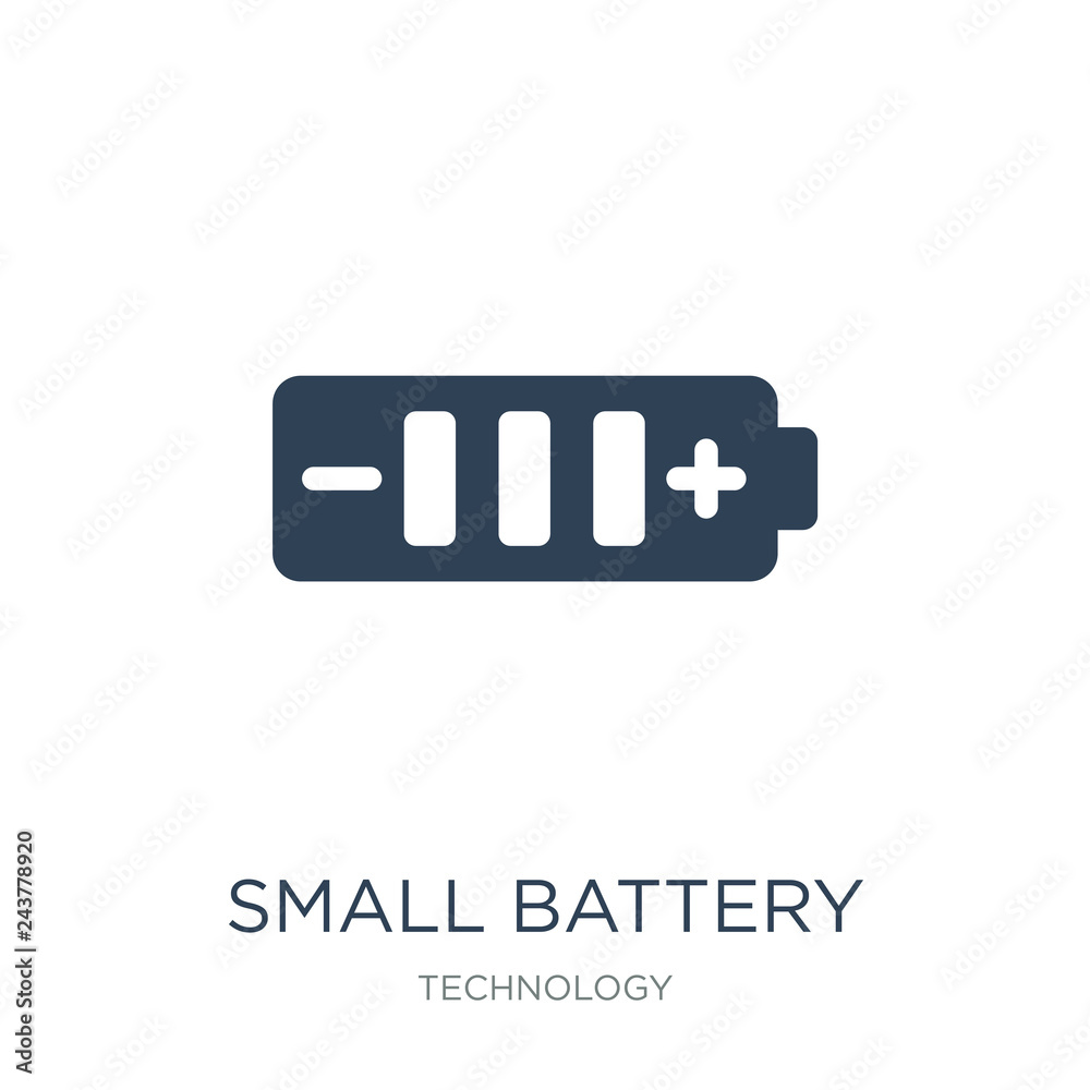 small battery with medium charge icon vector on white background, small ...