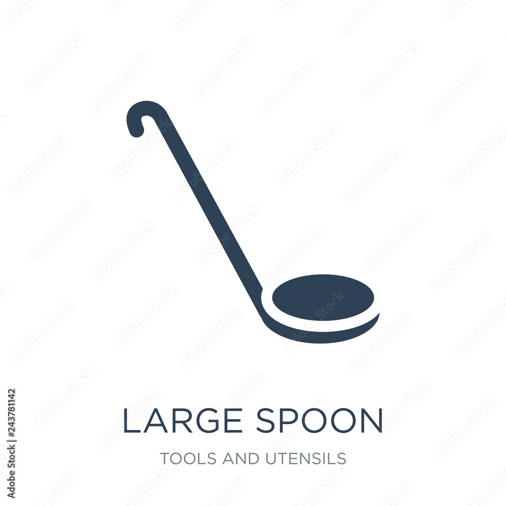 large spoon icon vector on white background, large spoon trendy filled ...