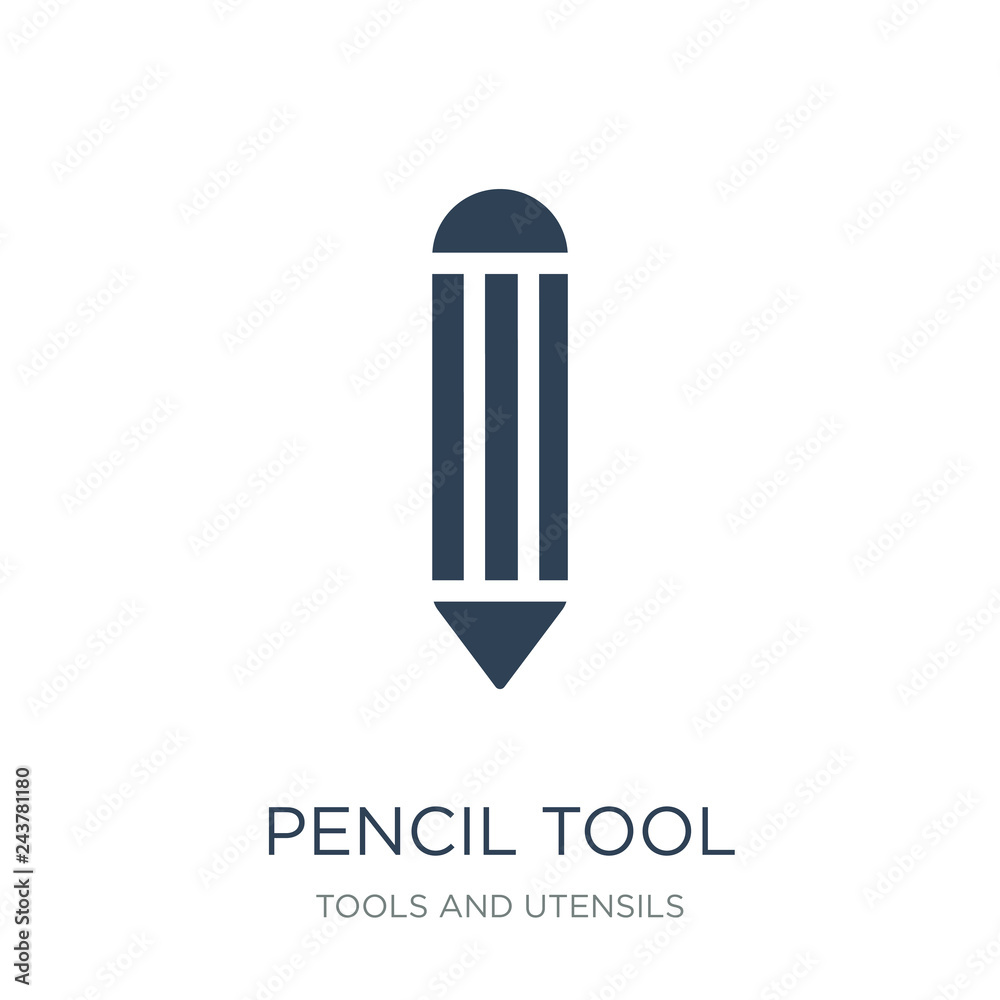 pencil tool icon vector on white background, pencil tool trendy filled ...