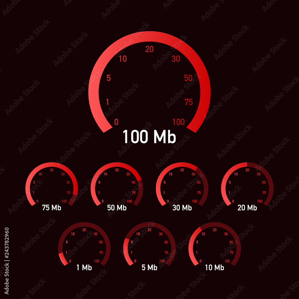 Set Speed test. Speedometer Internet Speed. Website speed loading time ...