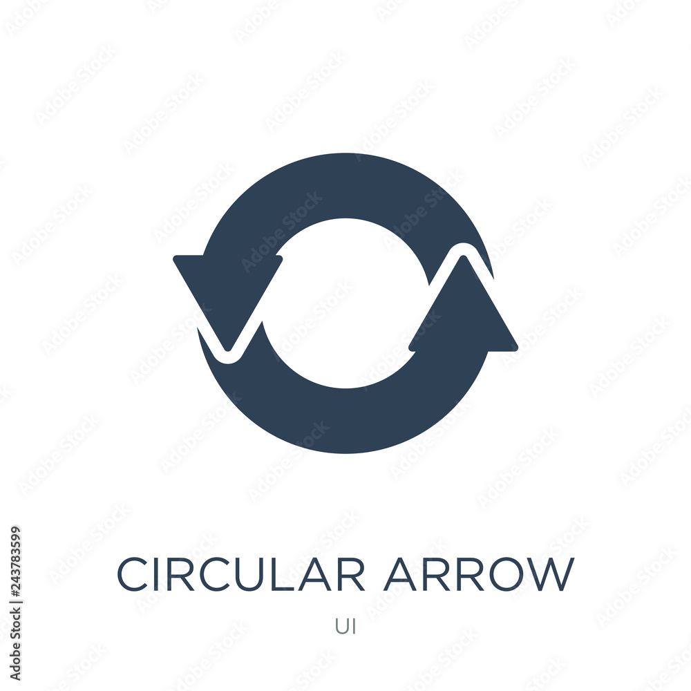 circular arrow icon vector on white background, circular arrow trendy ...
