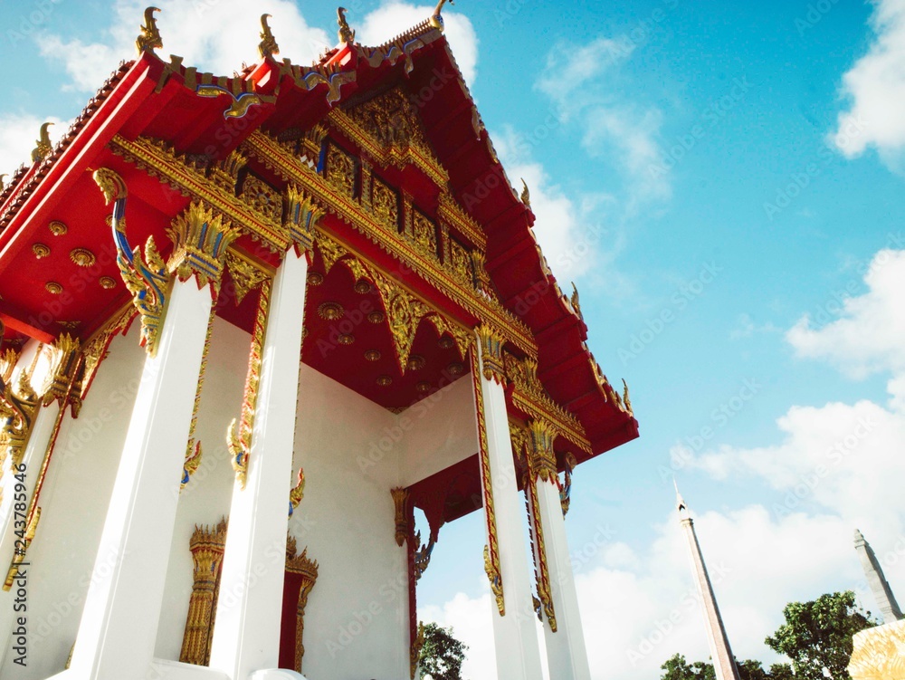 emple, thailand, tao, koh, sky, travel, architecture, building, culture ...