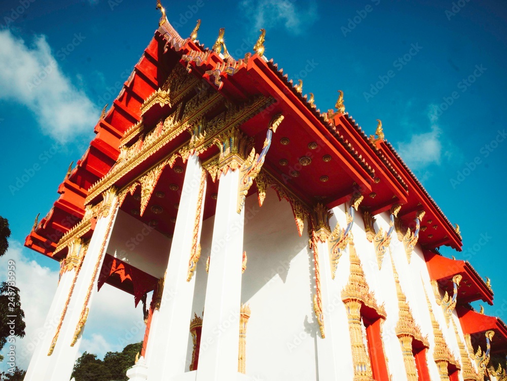 emple, thailand, tao, koh, sky, travel, architecture, building, culture ...