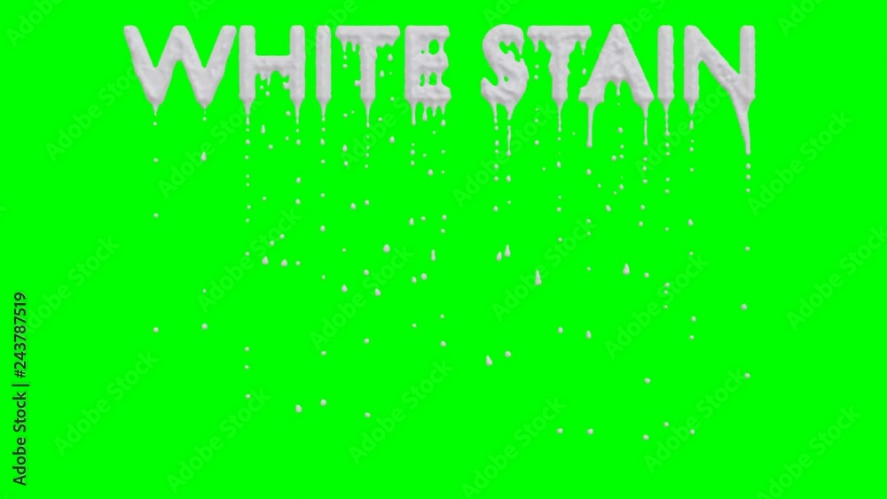 Vidéo Stock Animated dripping a lot of white paint or pigment or ink or ...