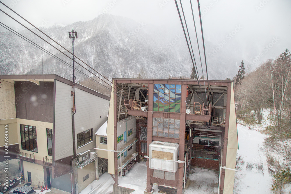 Shinhotaka Ropeway Shin-Hotaka Station with Cable car, one of the ...