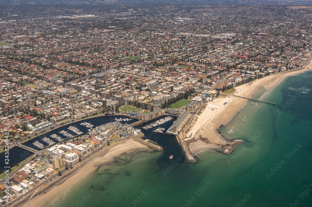 Taking Off from Adelaides International Airport with a clear blue sky ...