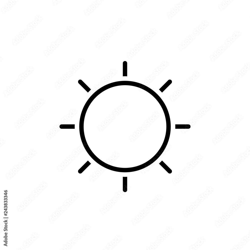 Black And White Sun Outline