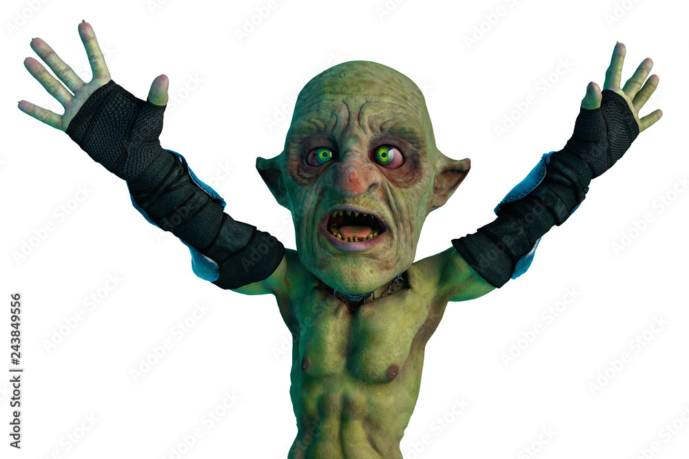 goblin cartoon in a white background Stock Illustration | Adobe Stock