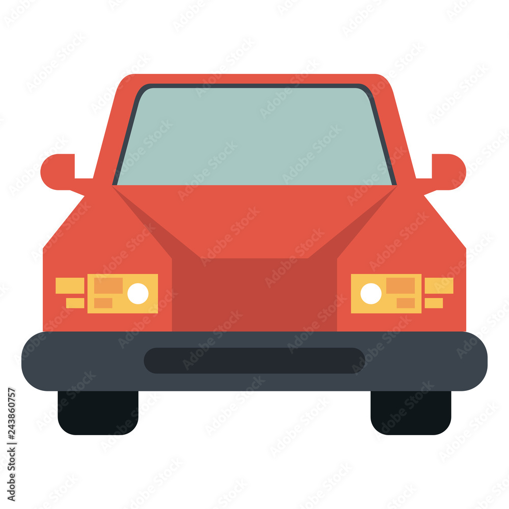 Car front view vehicle Stock Vector | Adobe Stock