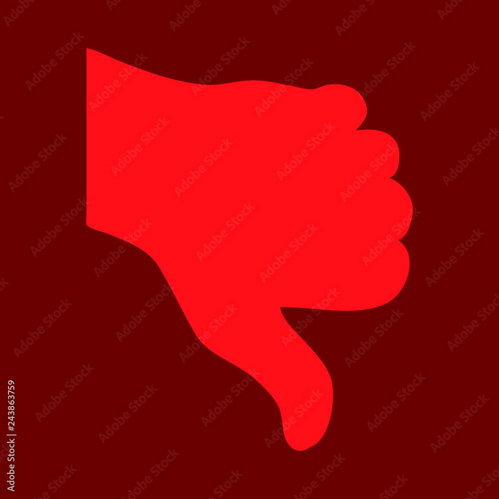 Red Dislike Symbol