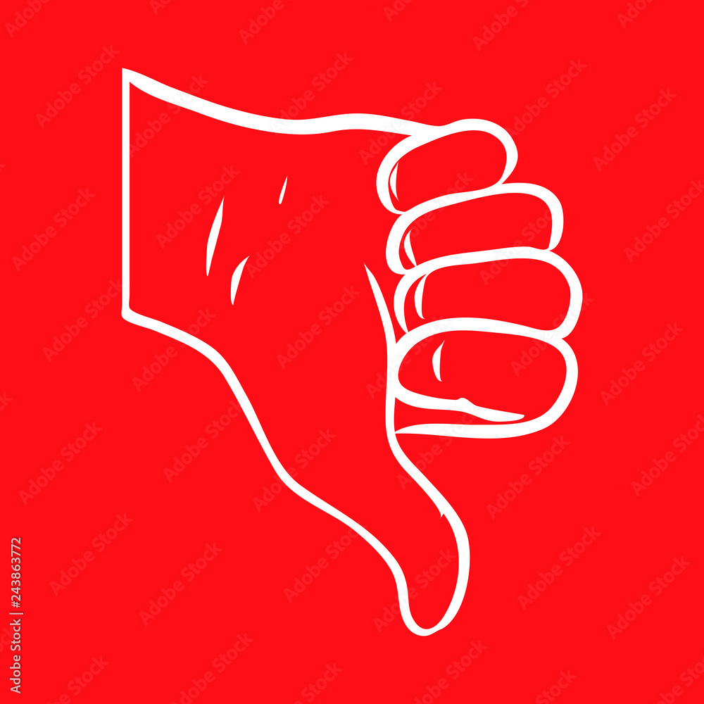 Red Dislike Symbol
