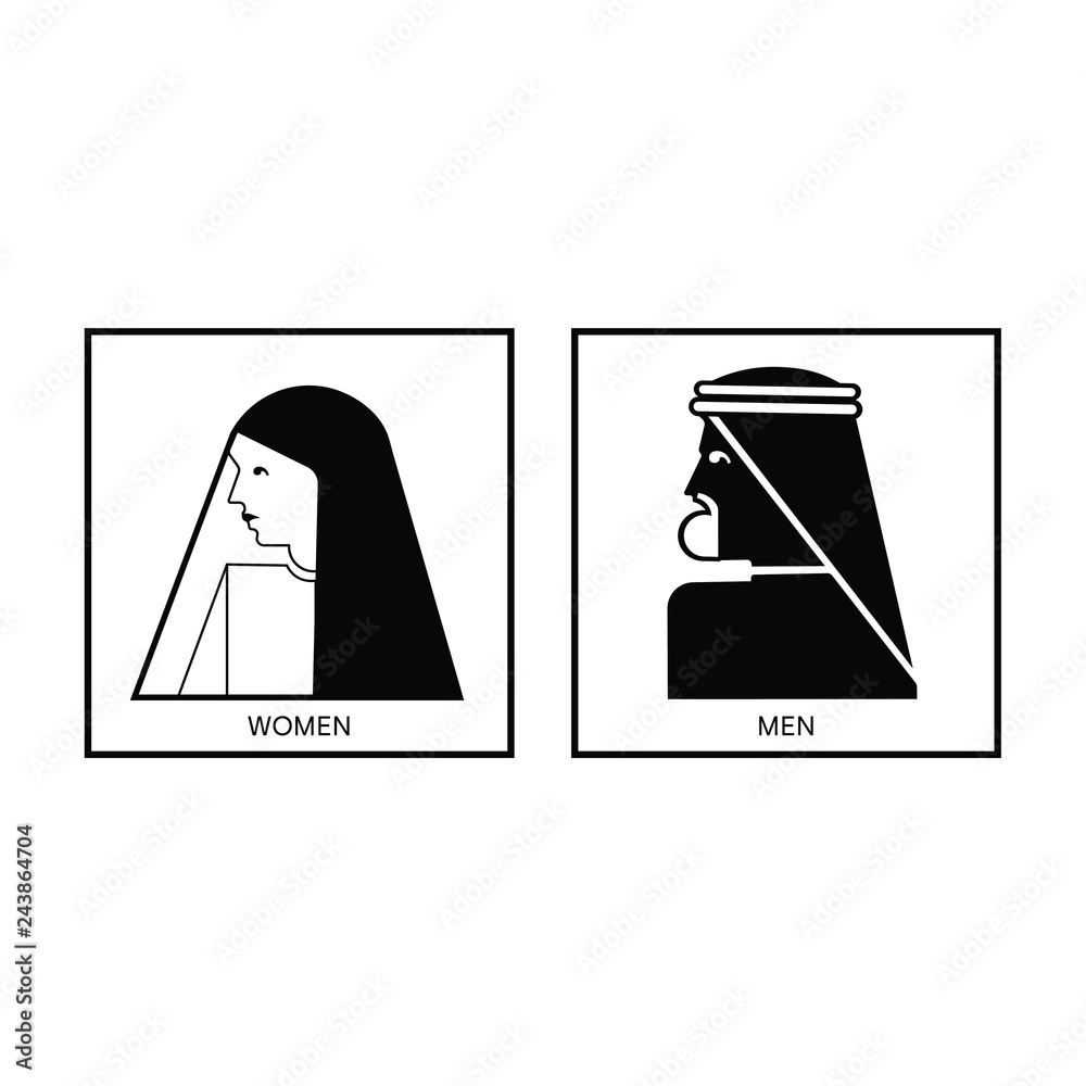 Arabic Written For Men Restroom