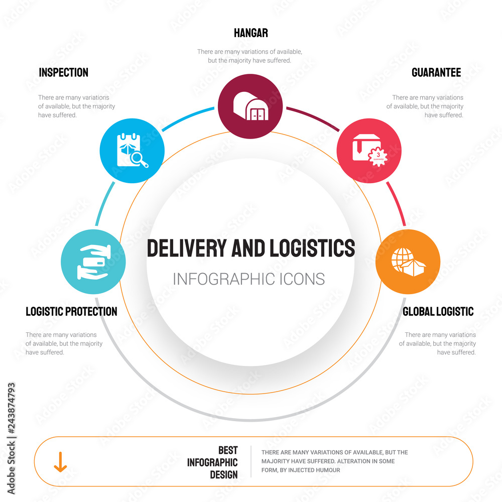Abstract infographics of delivery and logistics template. Logistic ...