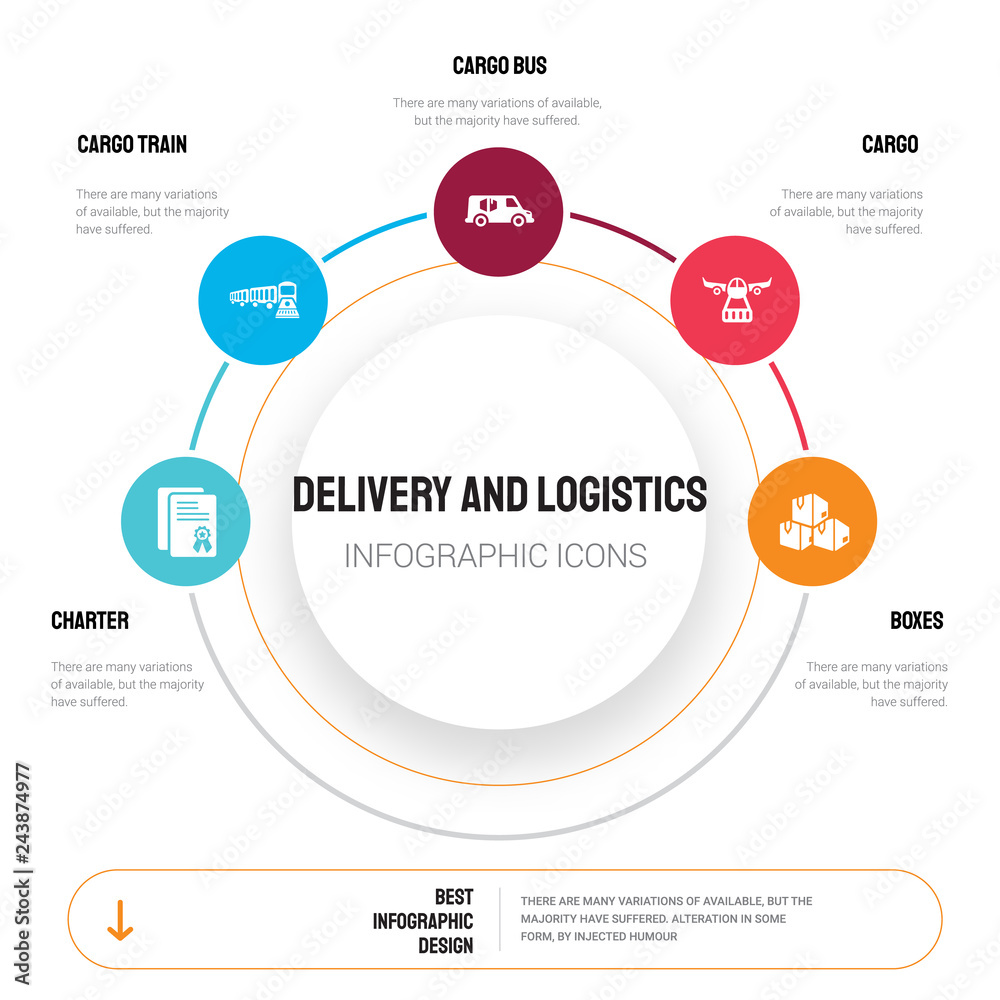 Abstract infographics of delivery and logistics template. Charter ...