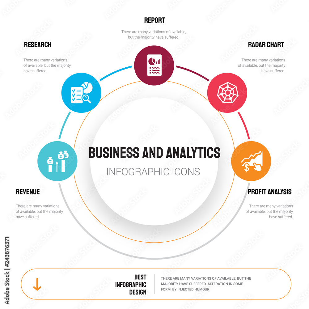 Abstract infographics of business and analytics template. Revenue ...