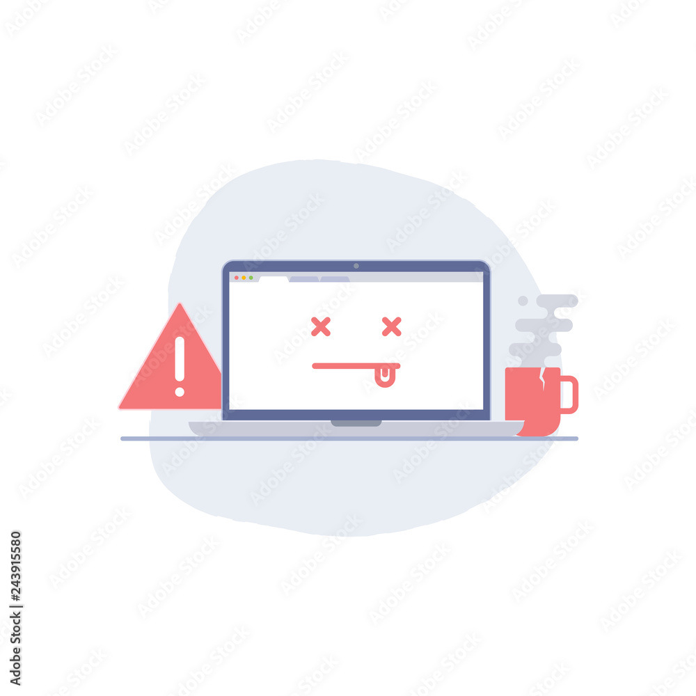 Poster Error page, dead emoji illustration – Wall Art | UkPosters