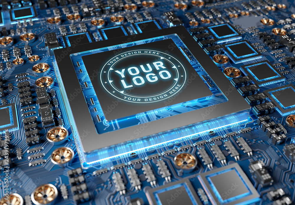 GPU Logo Mockup Stock Template | Adobe Stock