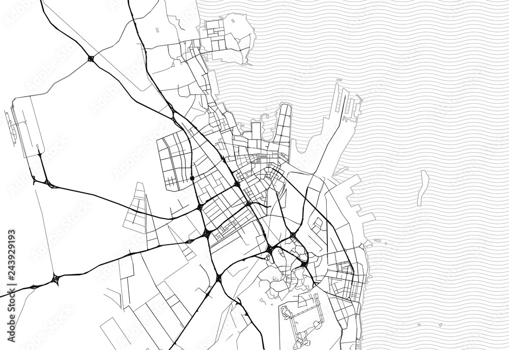 Area map of Dammam City, Saudi Arabi Stock Vector | Adobe Stock