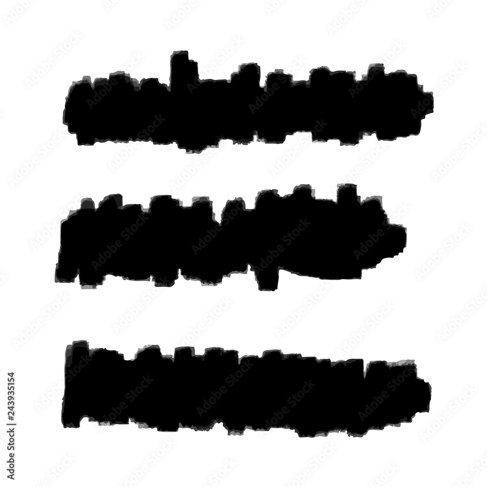 Vector black background for text paint, ink brush stroke, brush, line ...