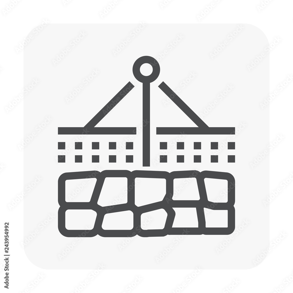 Vetor de Standard penetration test or spt vector icon consist of soil ...