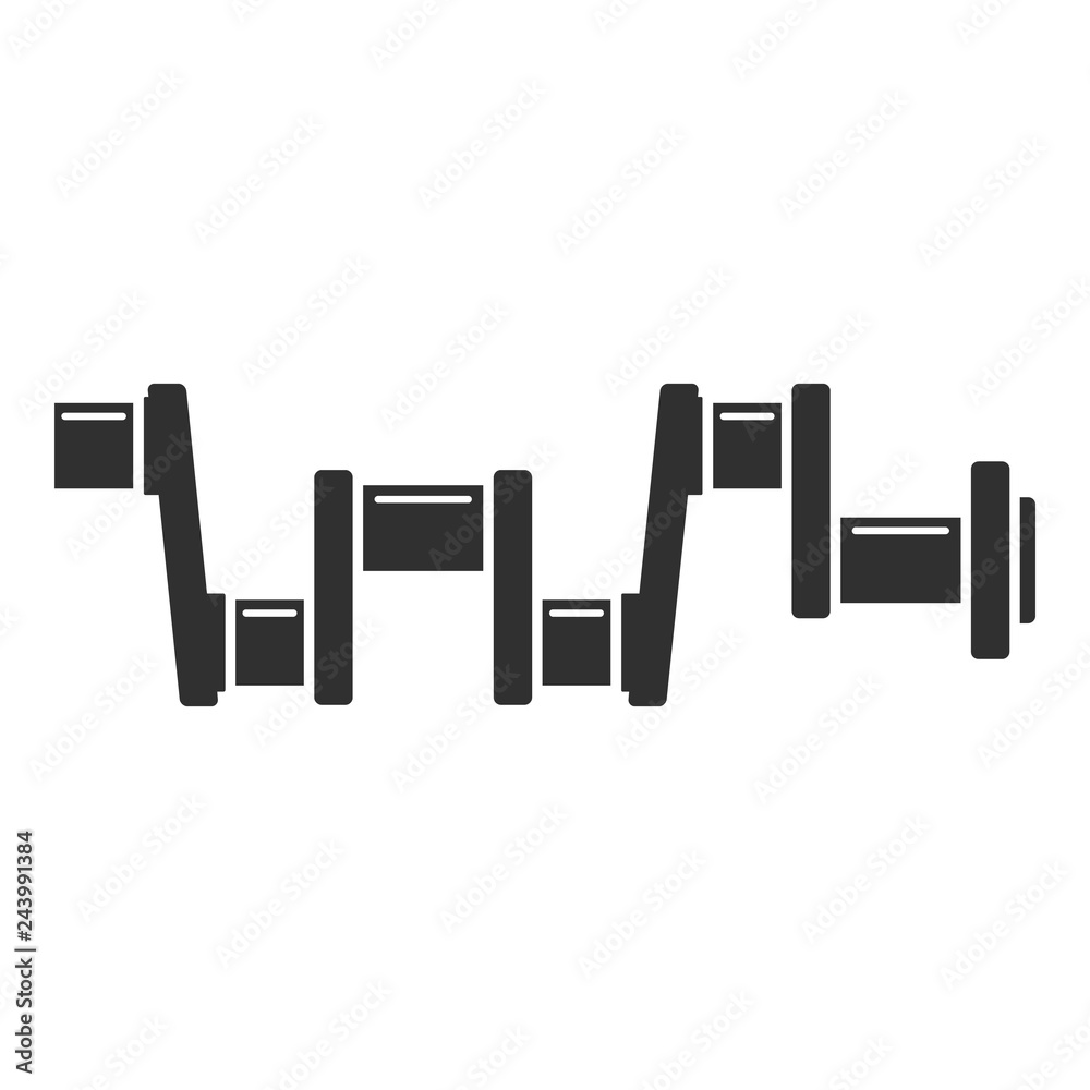 Car crankshaft icon. Simple illustration of car crankshaft vector icon ...
