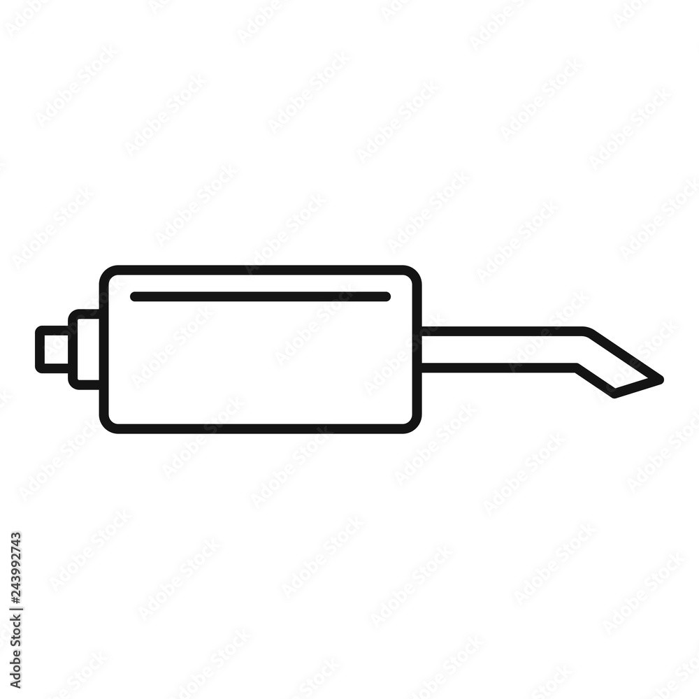 Car muffler icon. Outline car muffler vector icon for web design ...