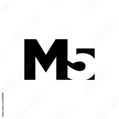 letter M and 5 vector logo Stock Vector | Adobe Stock