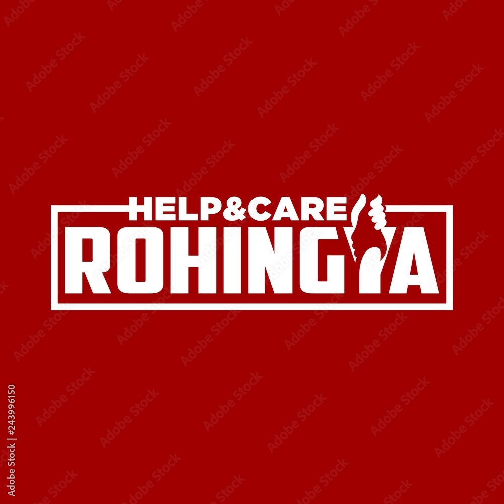 Rohingya Help and Care. vector logo. Stock Vector | Adobe Stock