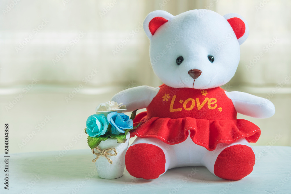 Text Message Teddy Bear Flower