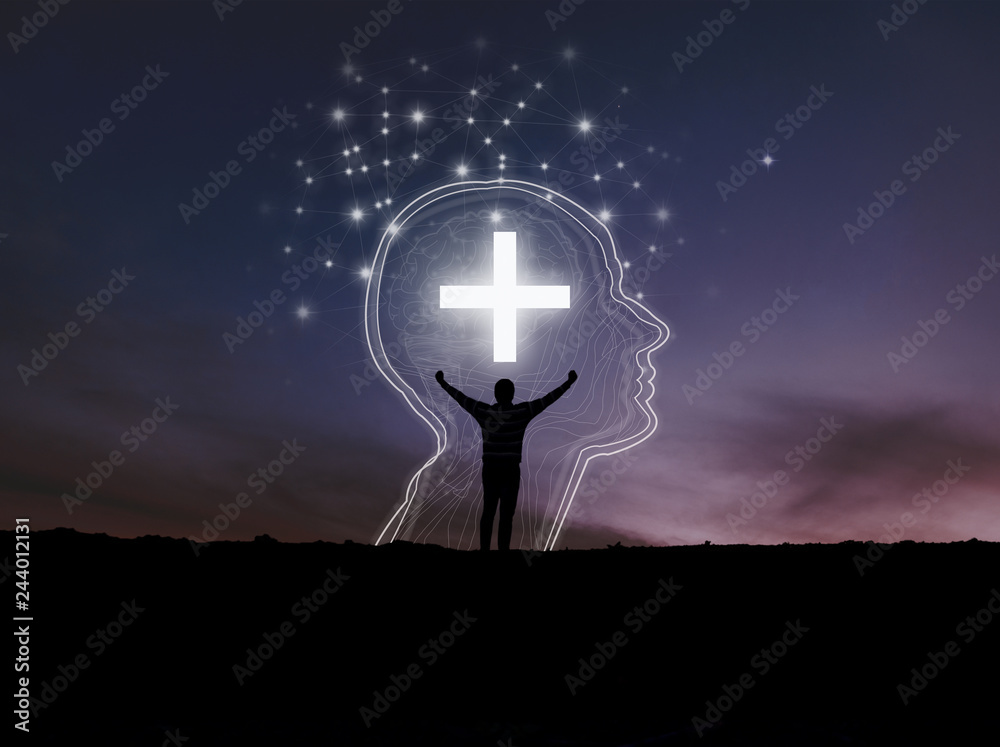 He asked for blessings from God.Concept hope Stock Illustration | Adobe ...