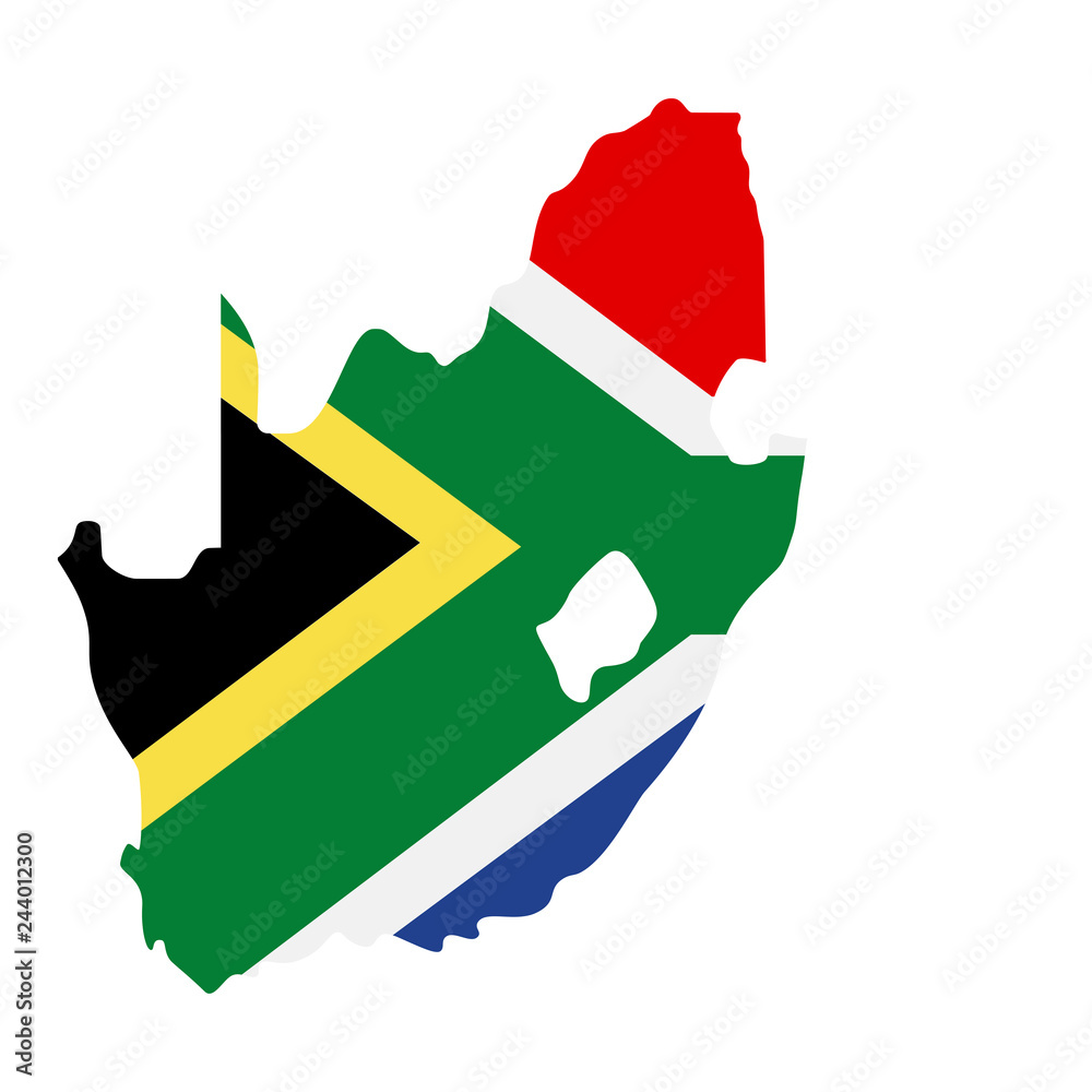 map of South Africa - flag Stock Vector | Adobe Stock