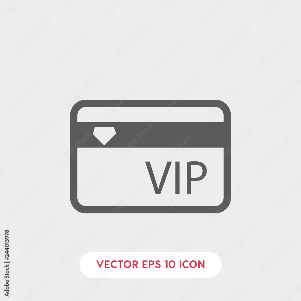 vip ticket icon. vip ticket vector symbol. Linear style sign for mobile ...