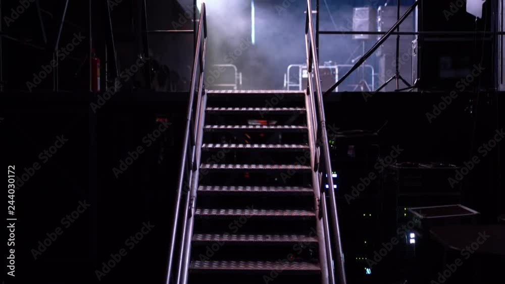 Different parts of an concert or presentation stage and its lighting ...