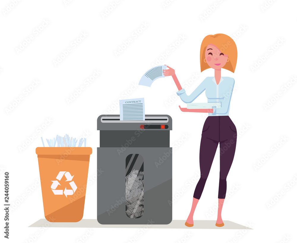 Cartoon Paper Shredder