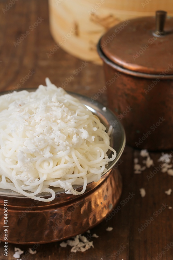 Idiyappam/ String Hoppers -Traditional Kerala Steamed Breakfast Stock ...