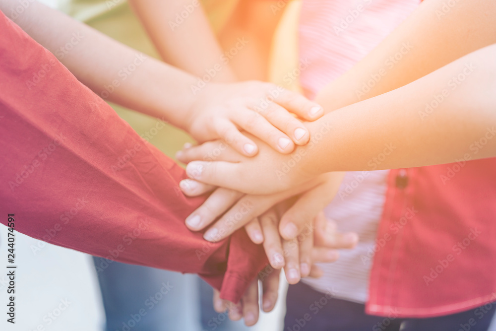 Volunteer community Youth or Pupil or Success Teamwork Together concept ...