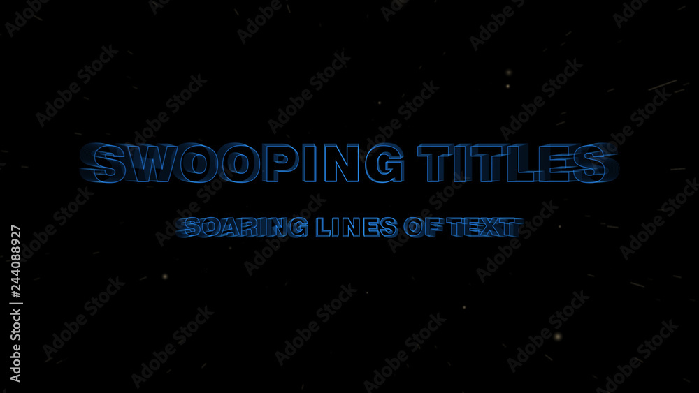 Soaring Titles with Starfield Background Stock Template | Adobe Stock