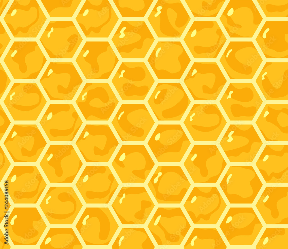 Vector. Seamless pattern photo realistic honeycomb. Layers good ...