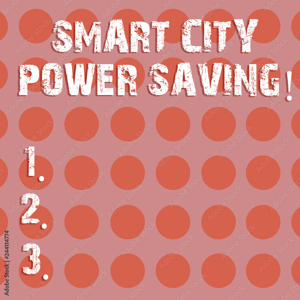 Text sign showing Smart City Power Saving. Conceptual photo Connected ...