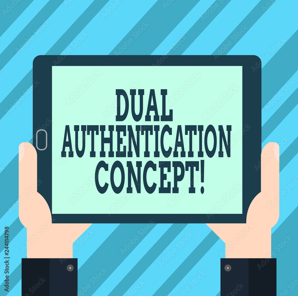 Text sign showing Dual Authentication Concept. Conceptual photo Need ...
