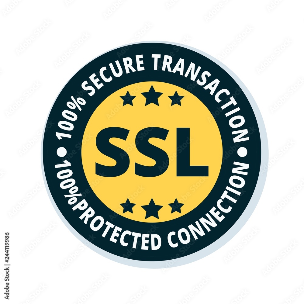 SSL Secure label illustration Stock ベクター | Adobe Stock