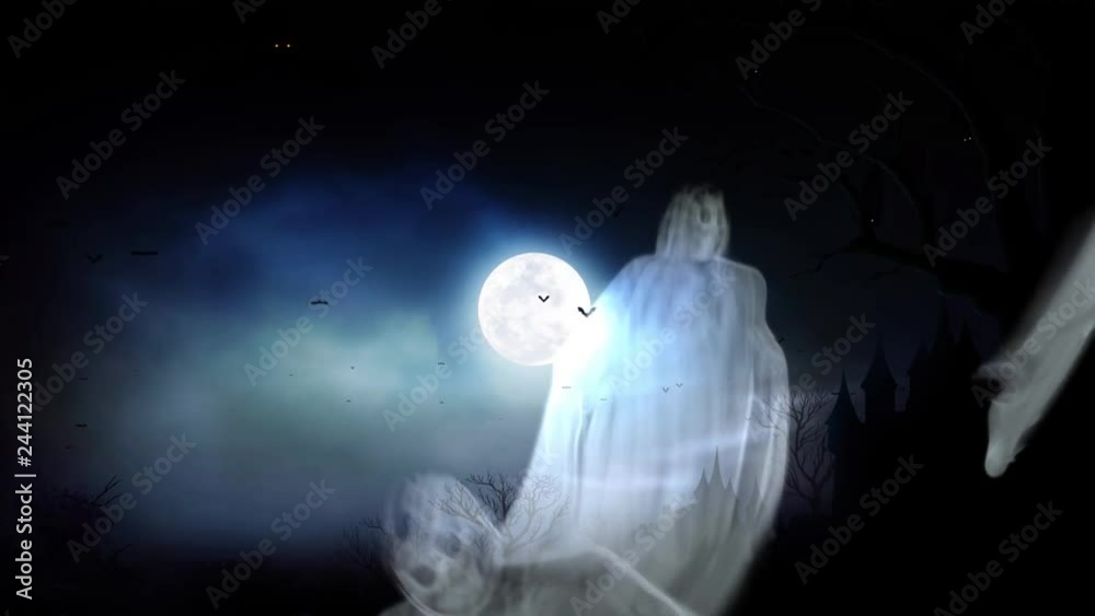 Vídeo do Stock: Ghosts of the Castle 4K Loop opens with bats flying ...