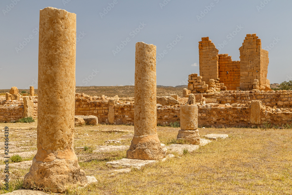 Ruins of the ancient Sufetula town, modern Sbeitla, Tunisia Stock Photo ...