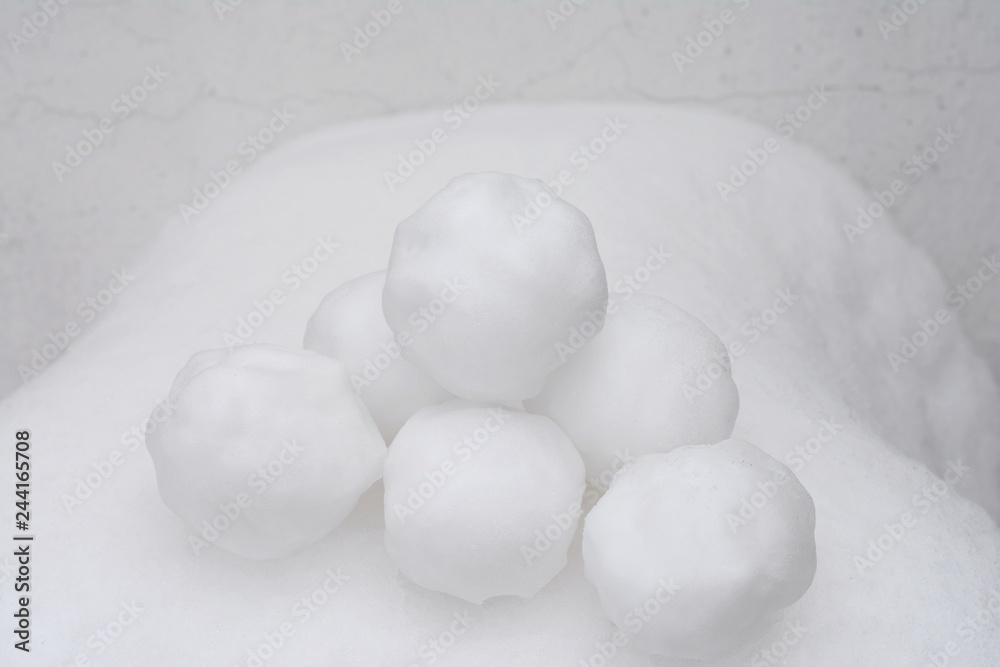pile of snowballs for background Stock Photo | Adobe Stock