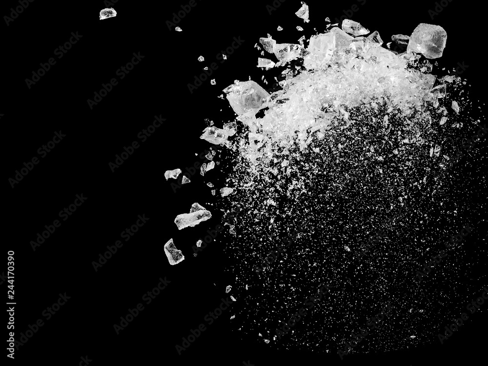 Crushed ice explosion Stock Photo | Adobe Stock