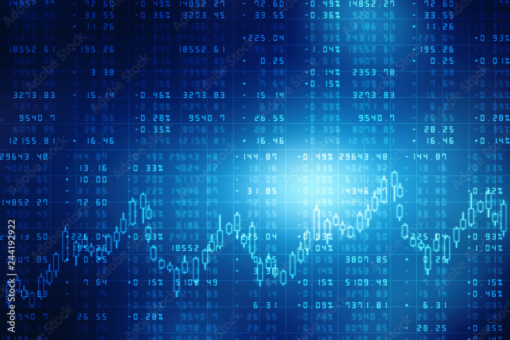 Stock market graph. Abstract finance background, Stock market chart ...