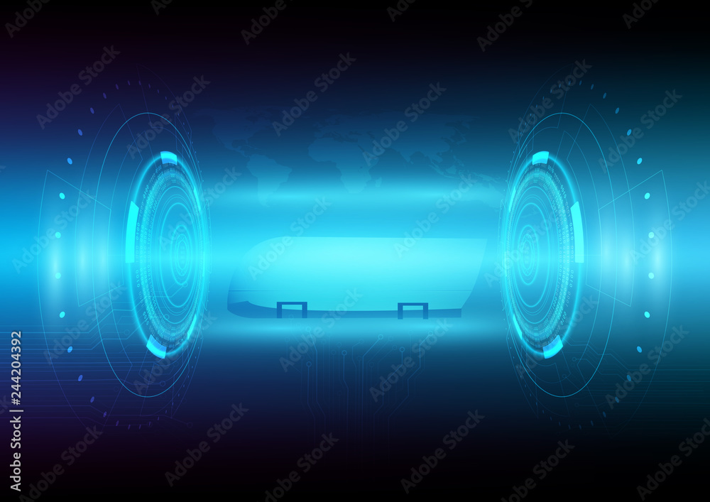 Abstract futuristic transportation and technology background that can ...