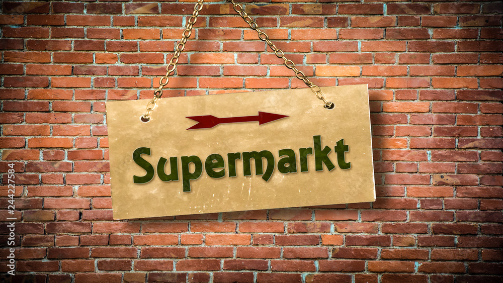 Schild 388 - Supermarkt Stock Illustration | Adobe Stock
