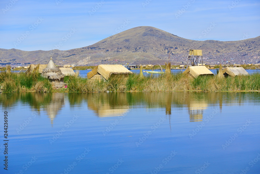 Schilfinseln am Titicacasee, Peru Stock Photo | Adobe Stock